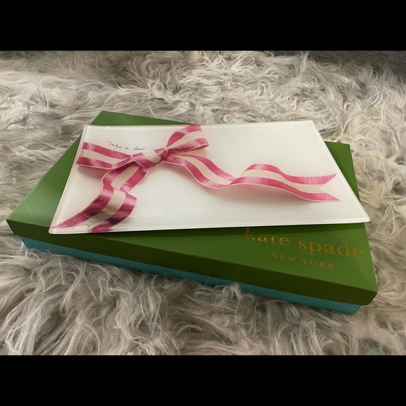 kate spade | Dining | Kate Spade New York Bow Rectangular Tray | Poshmark